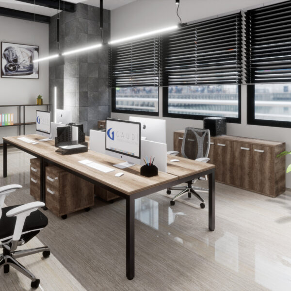 Estación de Trabajo Configurable Enzo silver - Muebles Para Oficina ...
