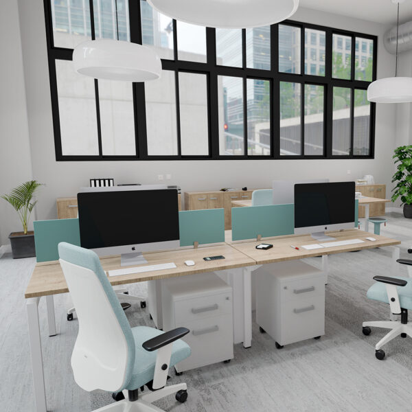 Estación de Trabajo Configurable Enzo silver - Muebles Para Oficina ...